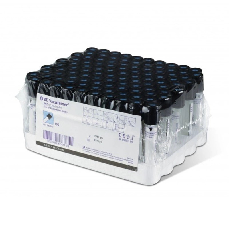 Skúmavka Vacutainer pre sedimentáciu 1,6 ml - čierny uzáver, 100 ks ...