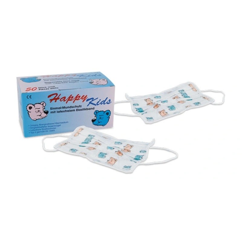 Ústenka Happy Kids 3 vrstvová s gumičkou, 50 ks, exp. 12/2023 | Medplus.sk